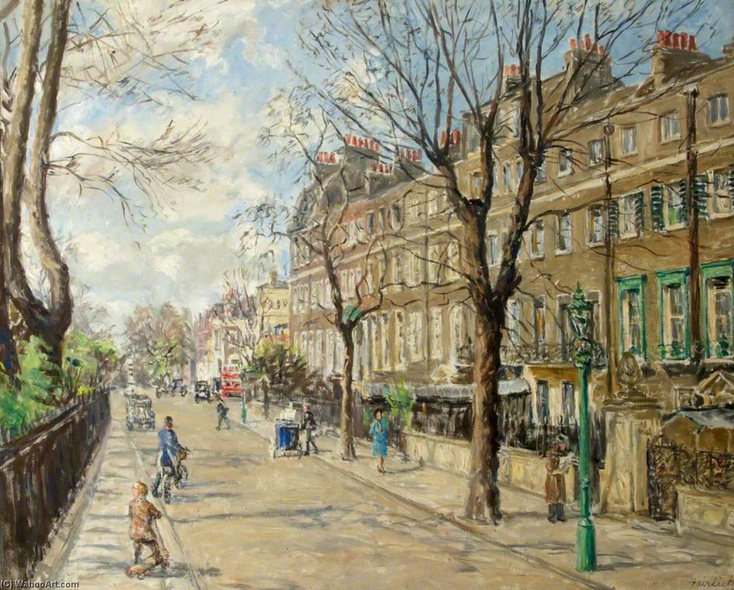 Get Paintings Reproductions Cheyne Walk, April 1939 by Fairlie Harmar ...