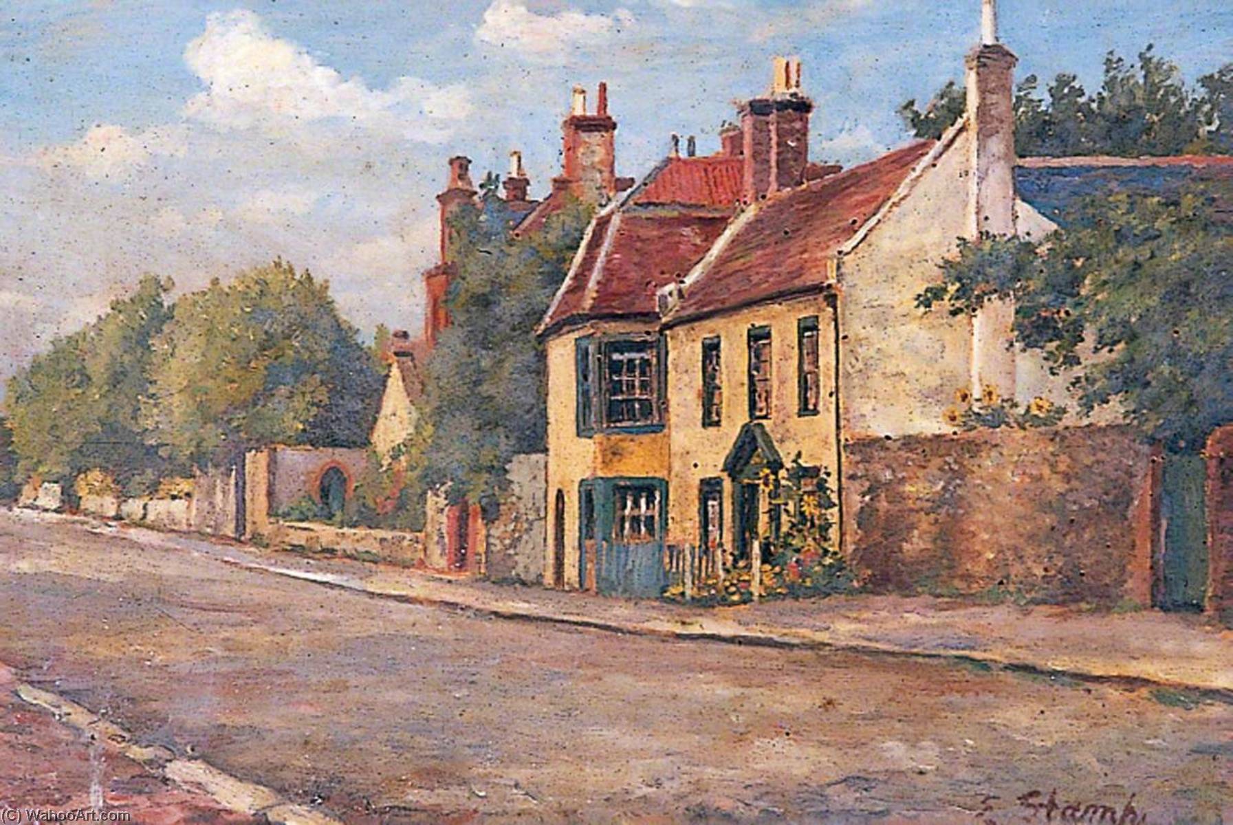 Oil Painting Replica John Street, Shoreham by Sea, 1942 by Ernest Stamp ...