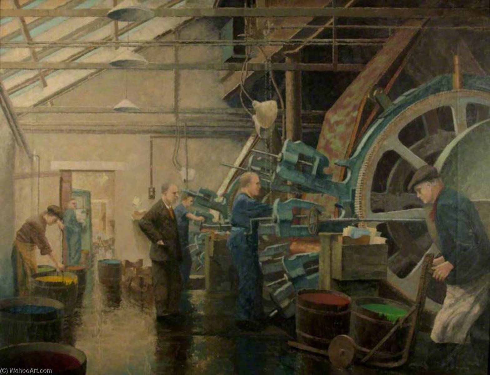 Get Art Reproductions Printing Camouflage Cloth, 1945 by Harold Workman ...