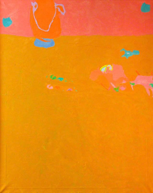 Paintings Reproductions Abstract with Red and Brown by Eric James ...