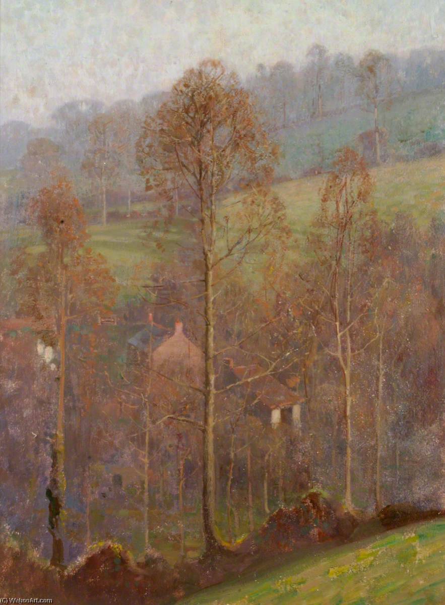 Get Art Reproductions A Sheltered Farm, 1914 by Benjamin Haughton (1865 ...