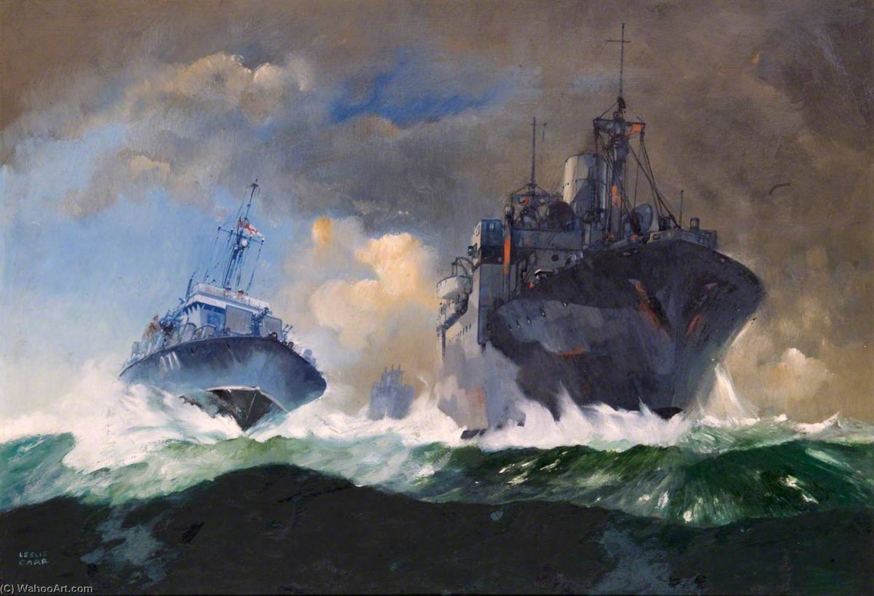 Art Reproductions The Navy`s Little Ships on the High Seas by Leslie ...