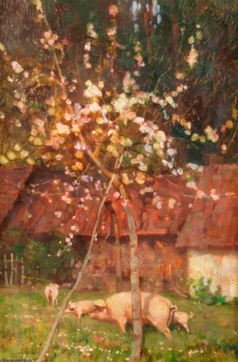 Buy Museum Art Reproductions Orchard Sketch by Benjamin Haughton (1865 ...