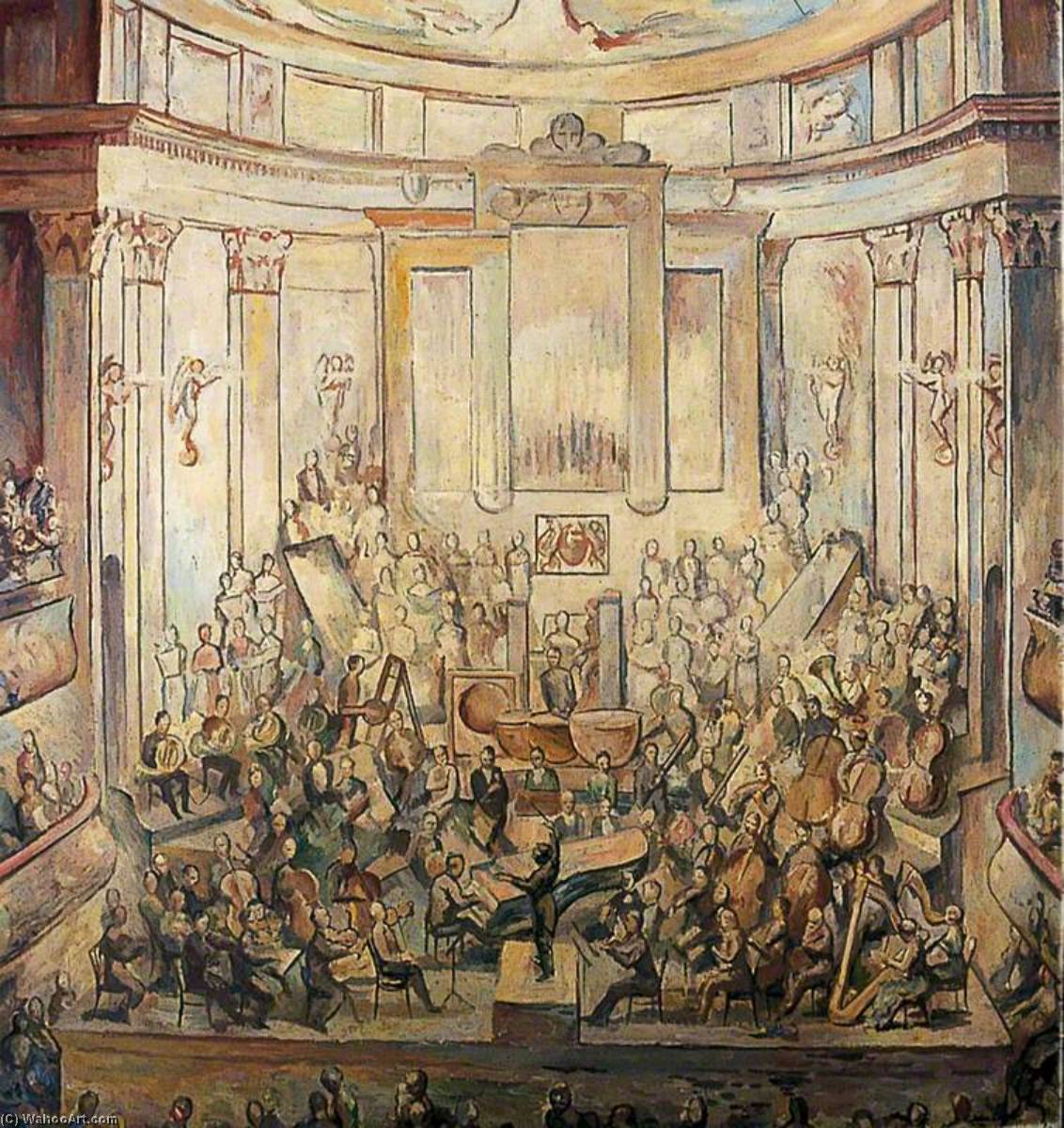 Paintings Reproductions The Orchestra, 1930 by John Albert Cooper (1894 ...