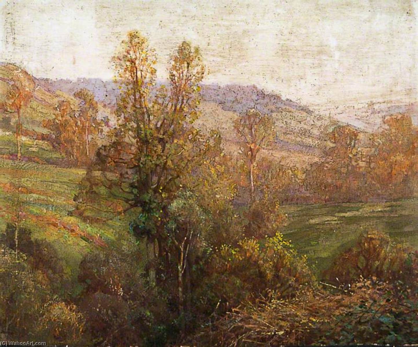 Oil Painting Replica Late Afternoon by Benjamin Haughton (1865-1924 ...