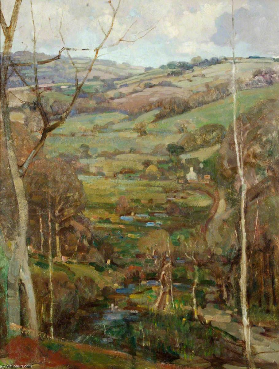 Museum Art Reproductions Landscape, East Downe by Benjamin Haughton ...