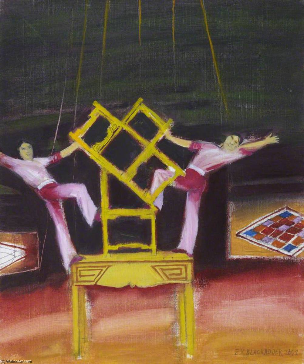 Chinese Circus Acrobats II, 2002 by Elizabeth Violet Blackadder (1931 ...