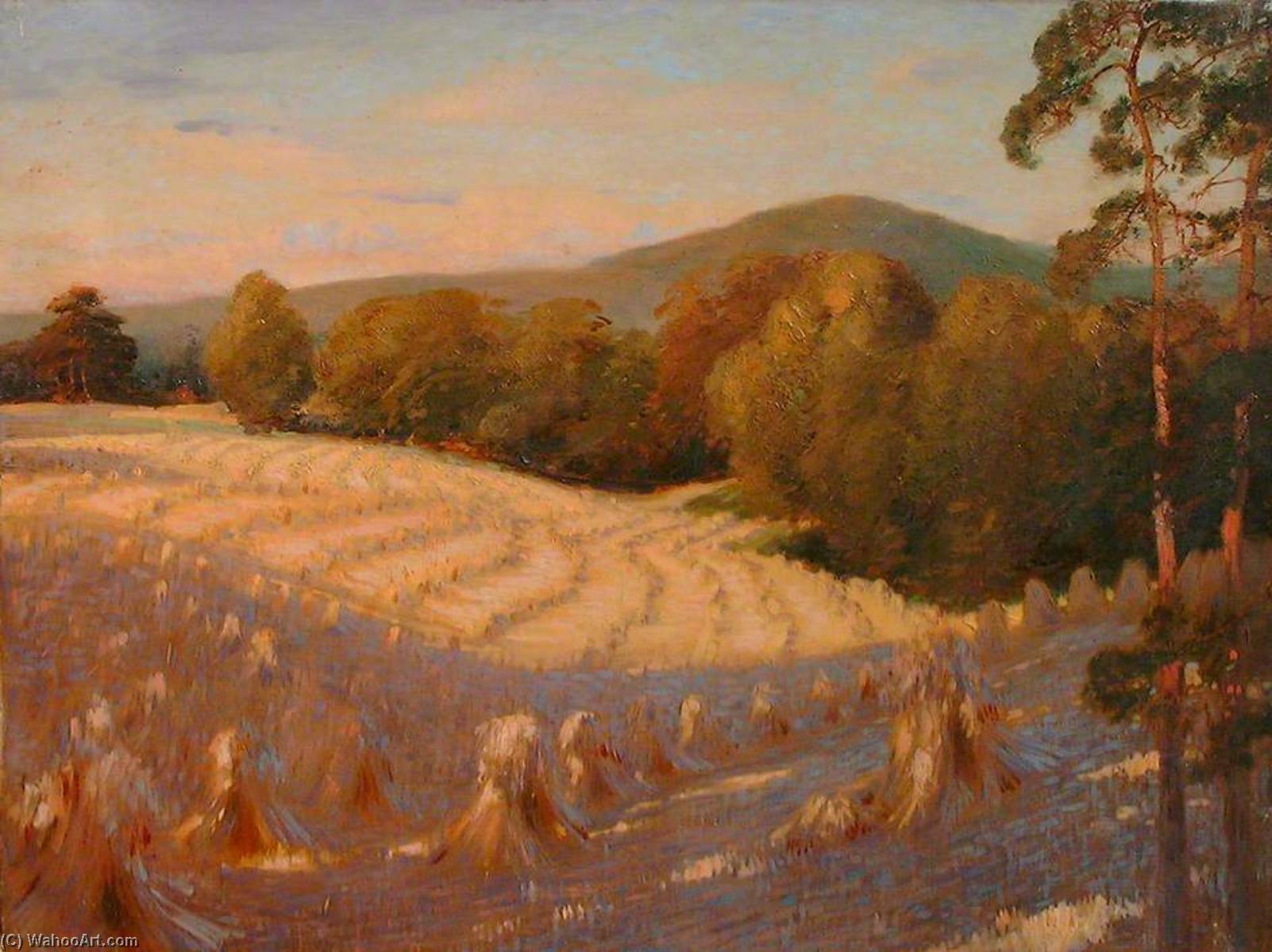 Get Art Reproductions Stooked Corn in Sunshine and Shade by William ...