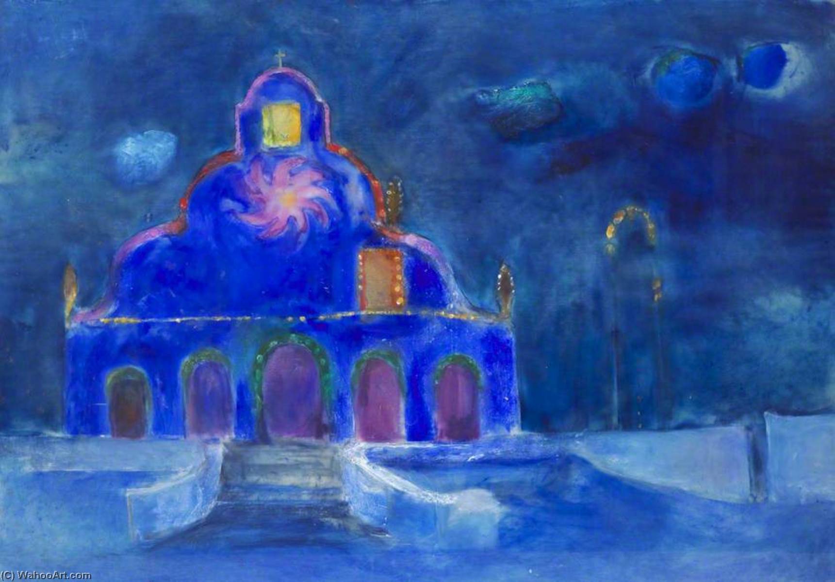 Night Church, Cochin by Anthony Fry (1927-2016) Anthony Fry | ArtsDot.com