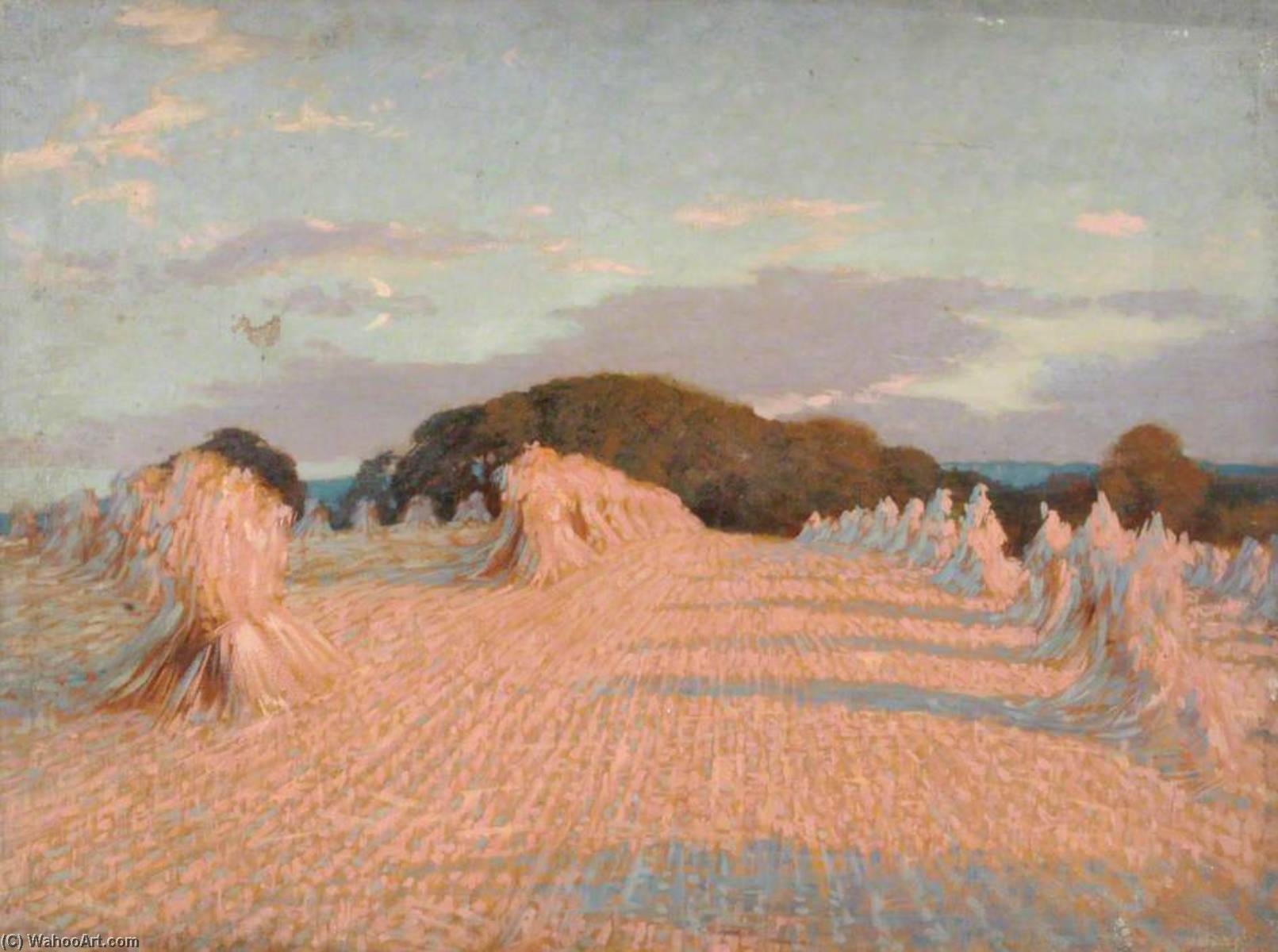 Artwork Replica Sunlight on Stooked Corn by William Herbert Allen (1863 ...