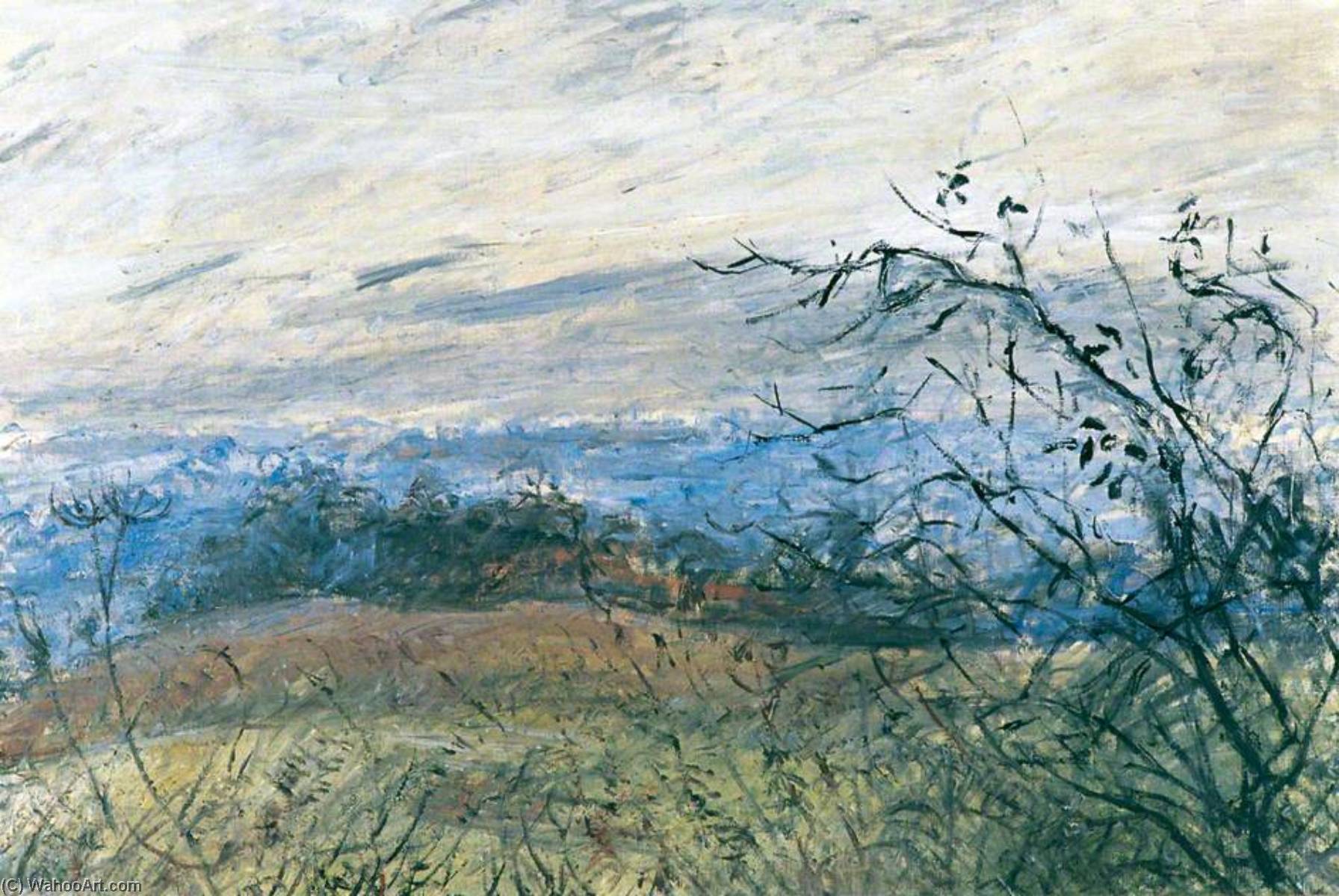 Fields above Boxford by Elinor Bellingham Smith (1906-1988) Elinor ...