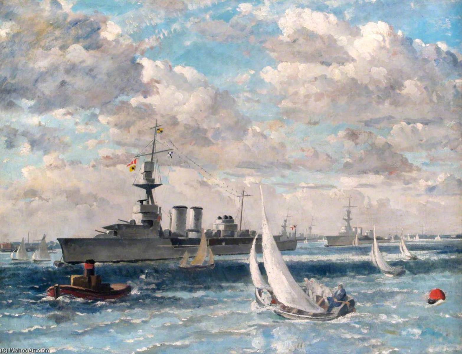 Purchase Oil Painting Replica The Harwich Force Sailing Race, 1918 by ...