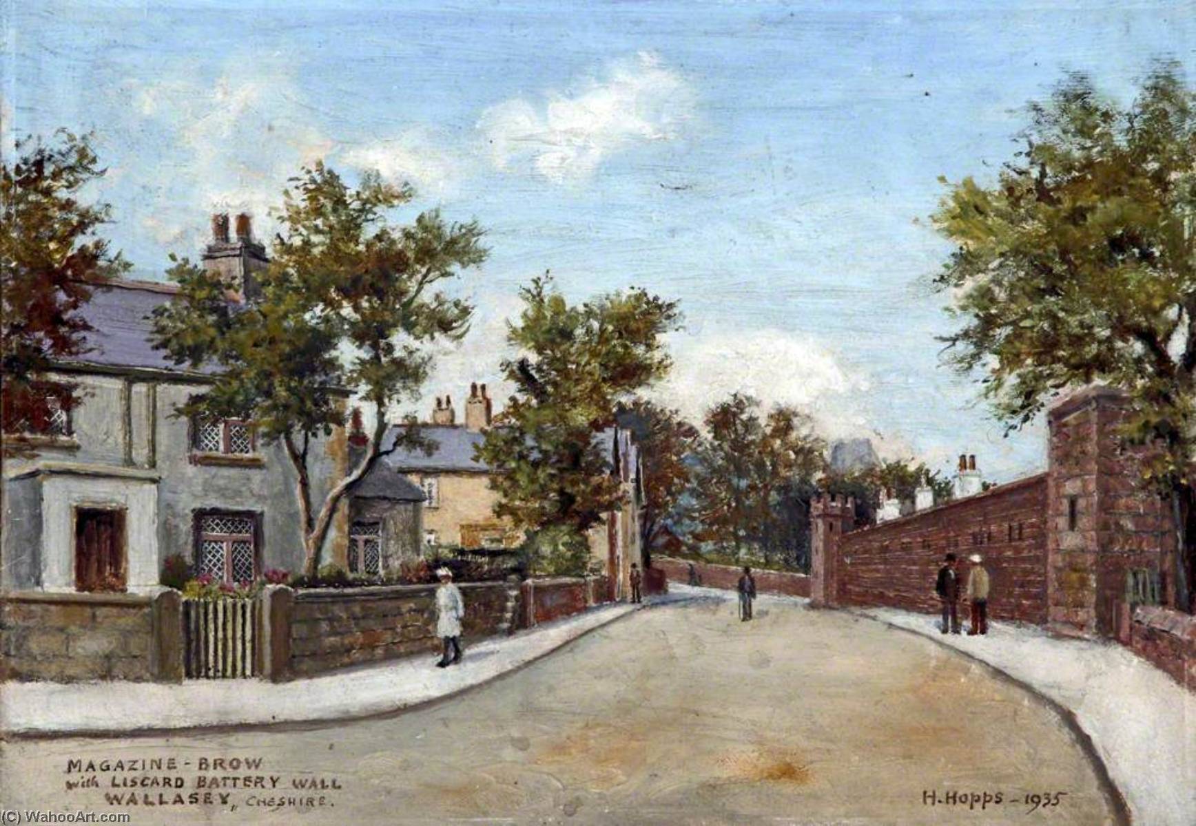 Oil Painting Replica Magazine Brow with Liscard Battery, Wallasey ...