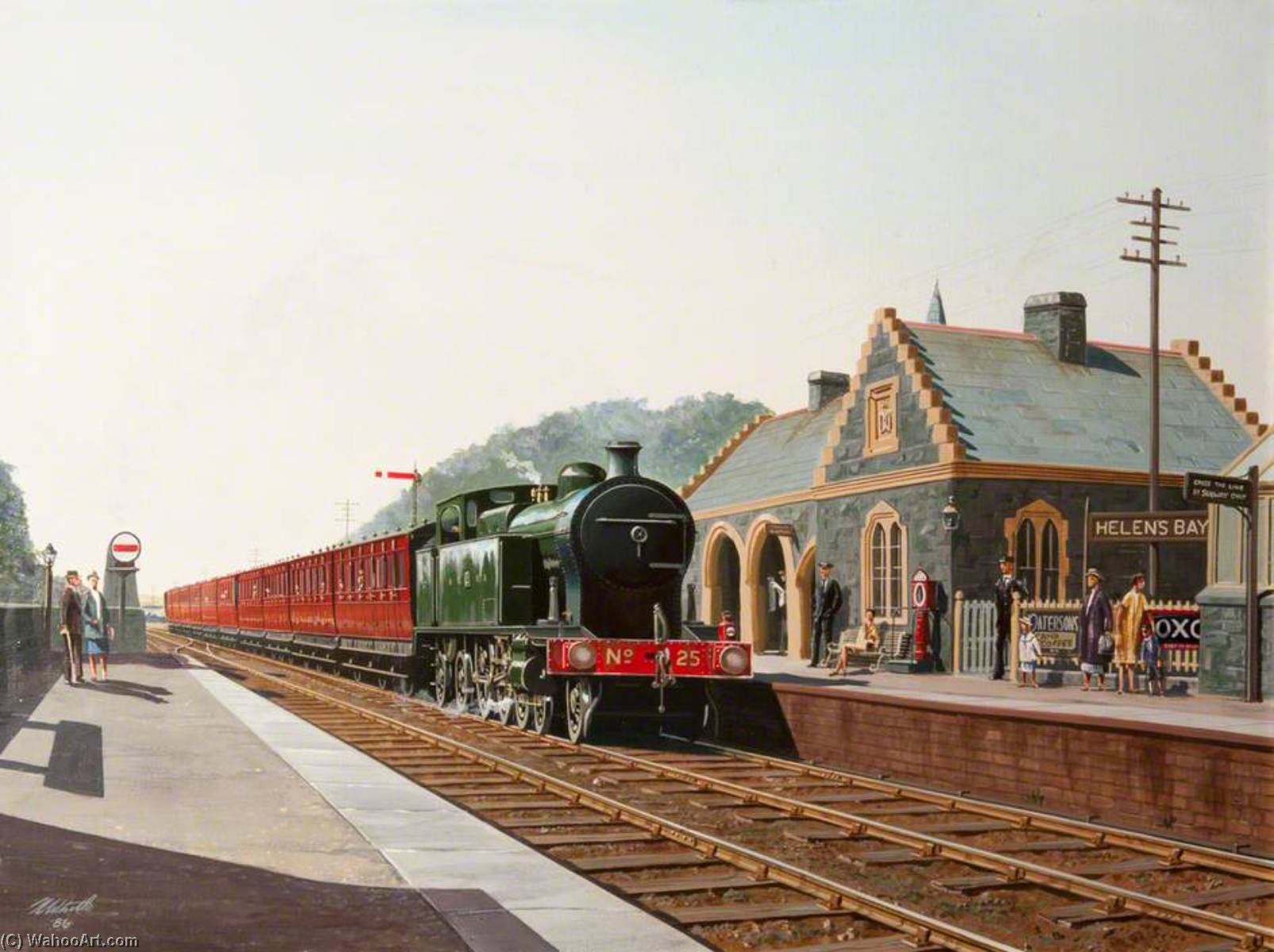 Helen`s Bay Station, 1994 by Norman Whitla Norman Whitla | ArtsDot.com