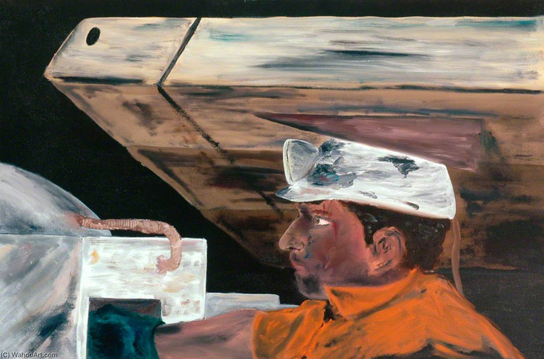 Miner Working Underground, 1994 by Philip Toft Philip Toft | ArtsDot.com