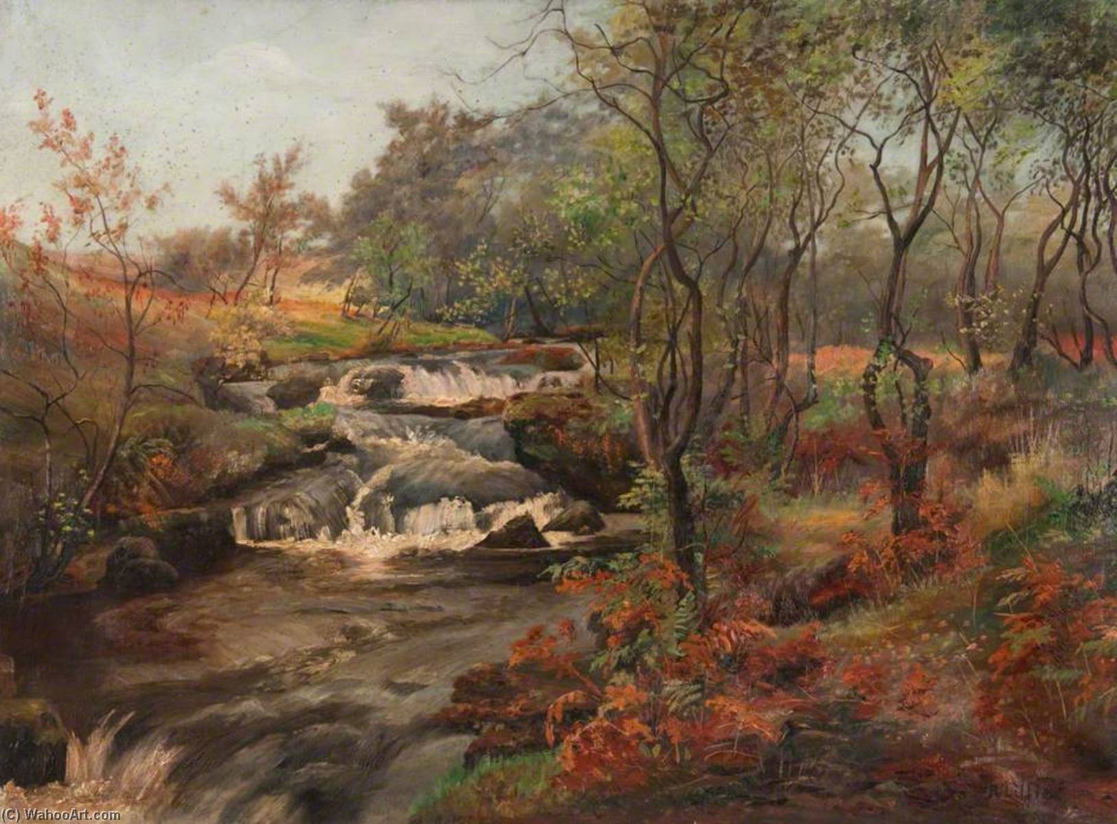Get Paintings Reproductions River Allander, below the Golf Club HQ ...