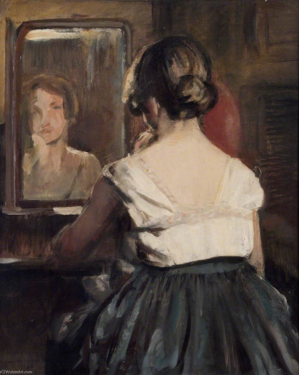 Art Reproductions Girl at the Mirror, 1928 by David Muirhead (1867-1930 ...