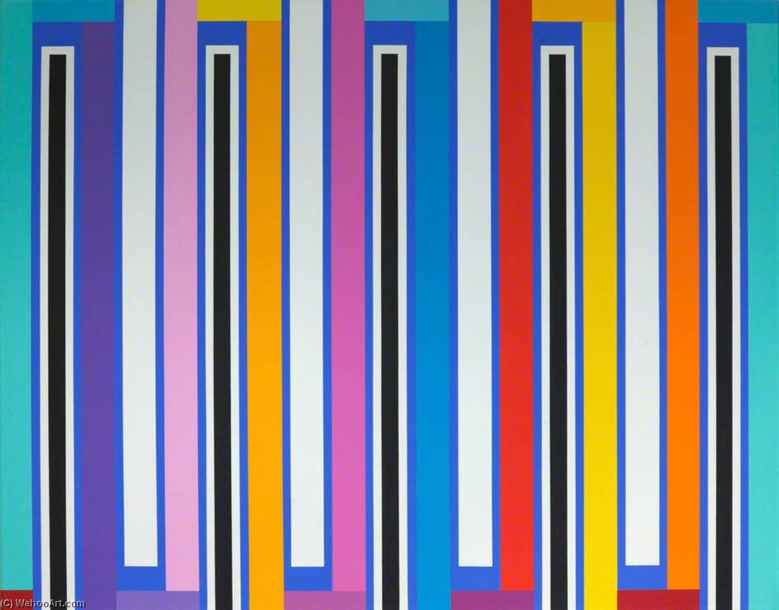 White Stripes (diptych, panel 1 of 2), 2009 by Mick Maslen Mick Maslen ...
