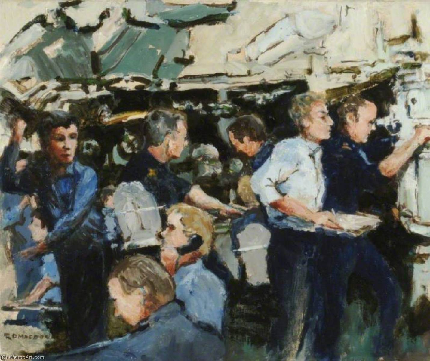 Control Room of HMS `Renown` by Roderick Macdonald (1948-2014) Roderick ...