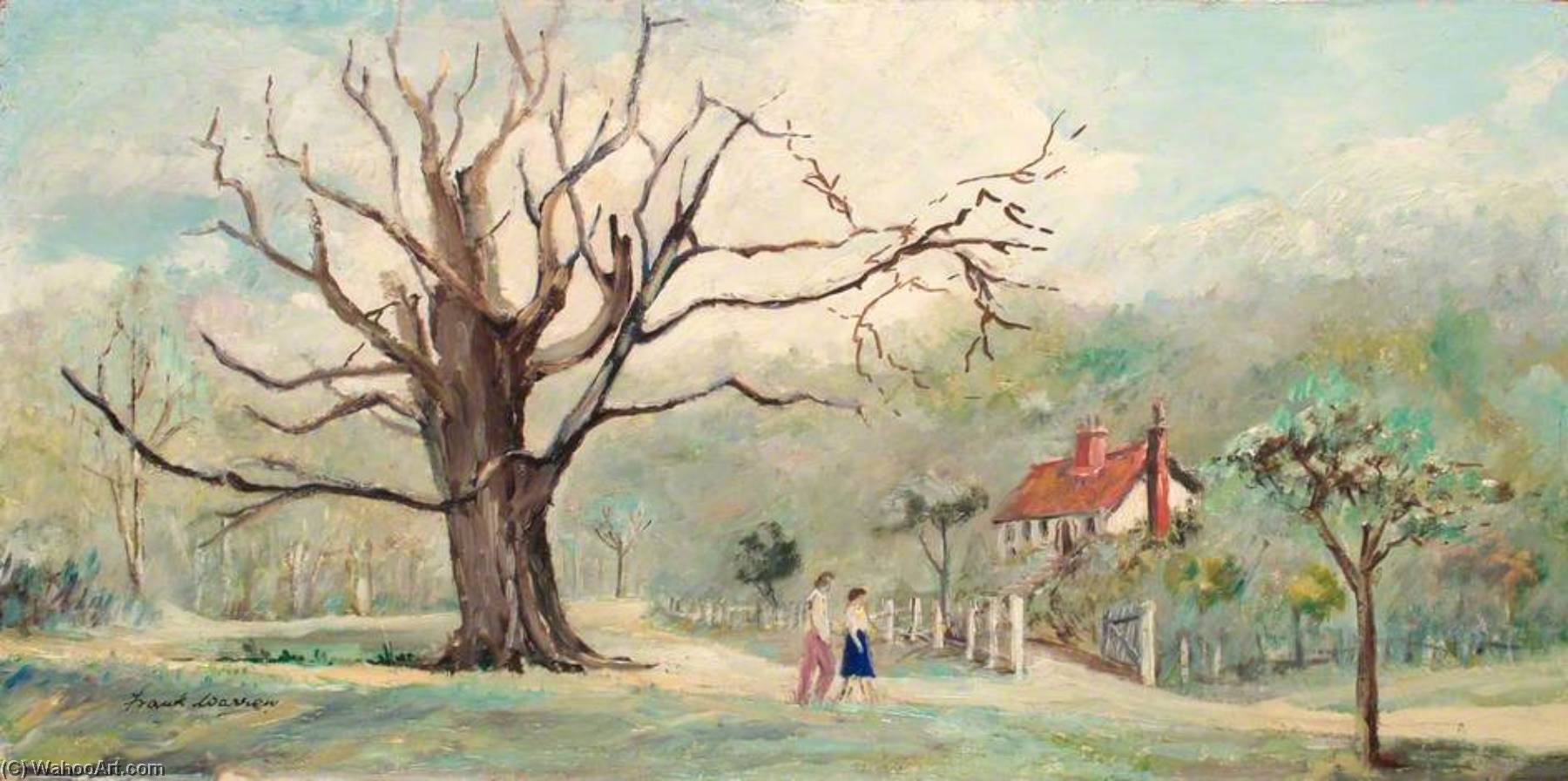 Cottage in a Wood by Frank Warren Frank Warren | ArtsDot.com