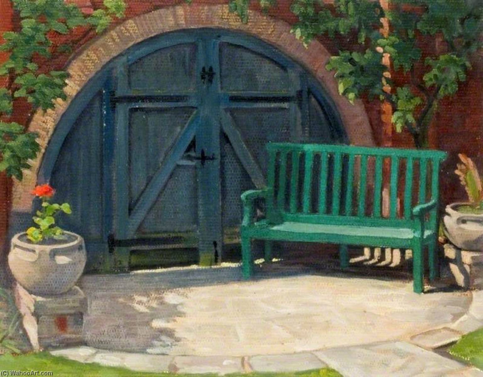 Oil Painting Replica Gates at Avalon, Bushey by Myrtle Broome (Inspired ...