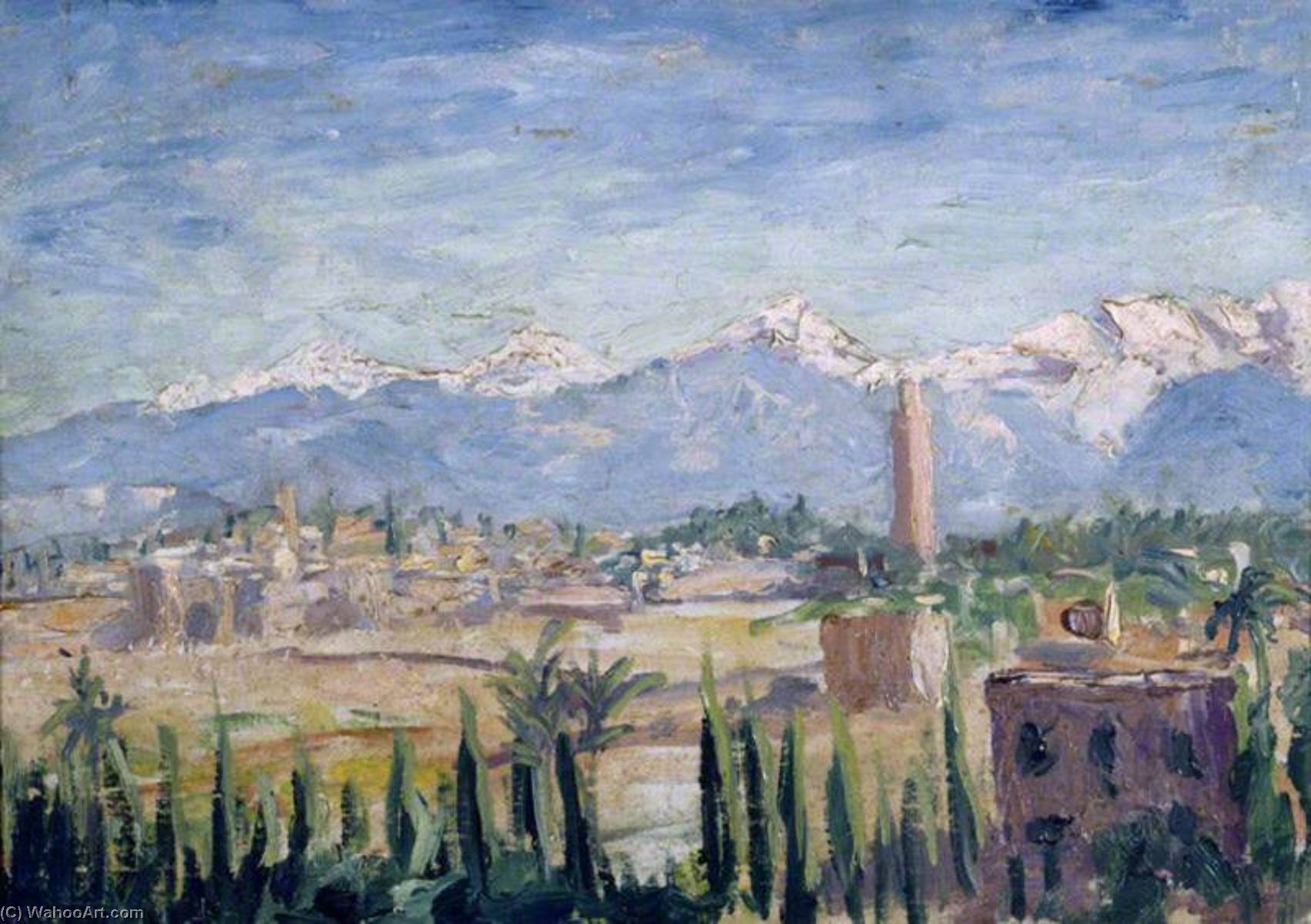 Commander Reproductions D'art Vue sur Marrakech et les montagnes de l ...