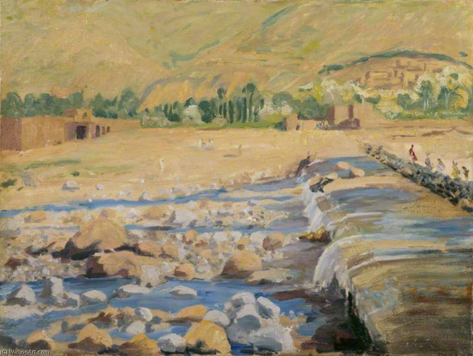 Oil Painting Replica The River at Marrakech, 1935 by Winston Spencer ...