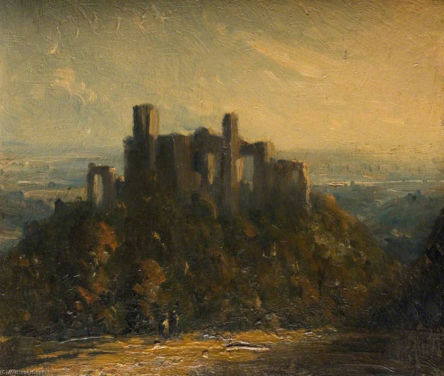 Order Artwork Replica Castle Ruins on a Mound by Joseph Alfonso Toft ...