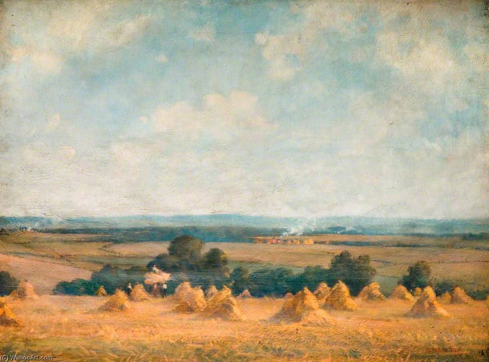 Purchase Oil Painting Replica The Cornfield by Joseph Alfonso Toft ...