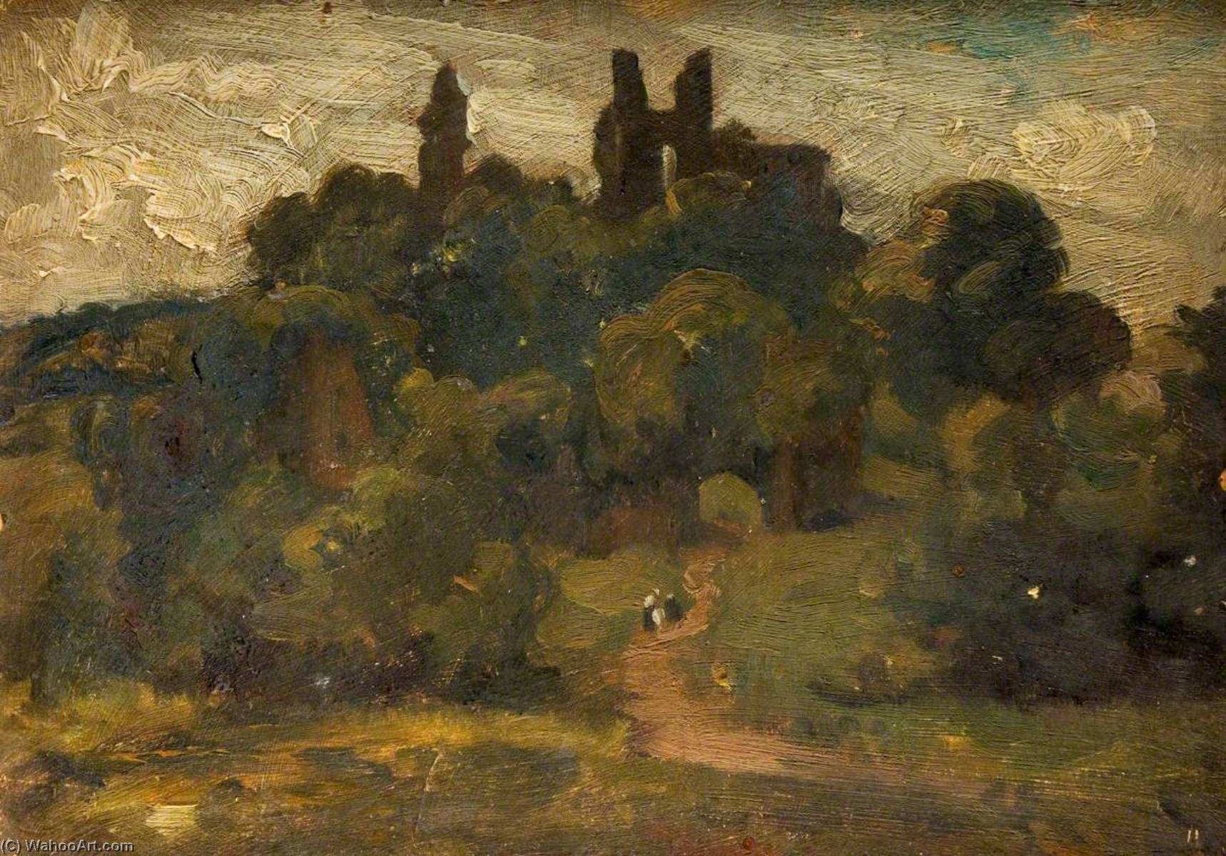 Get Paintings Reproductions Wigmore Castle by Joseph Alfonso Toft ...