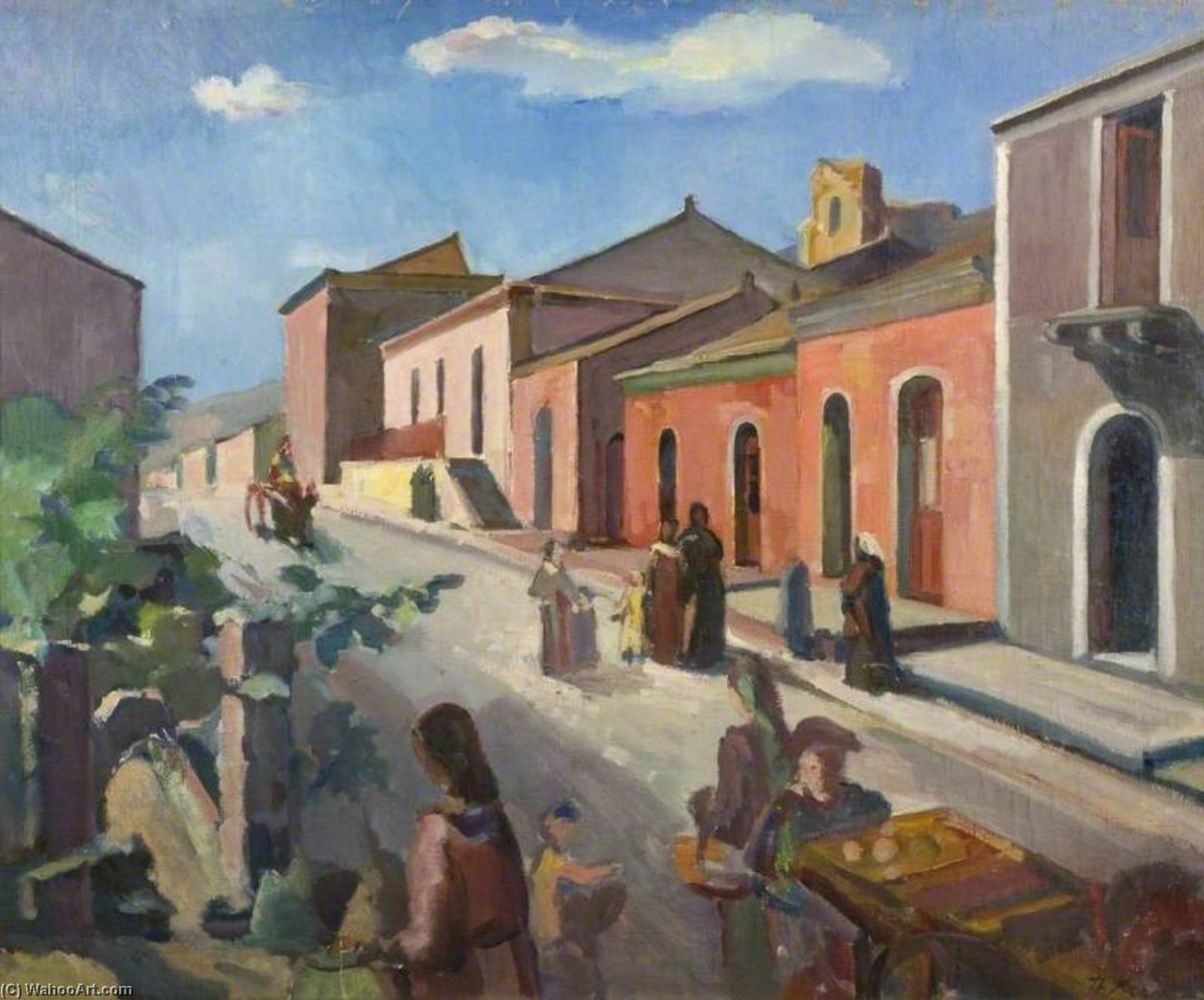Get Art Reproductions Street Scene, Sicily by Theodor Kern (Inspired By ...