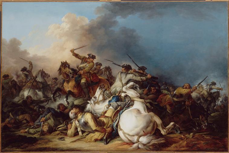 Oil Painting Replica Une bataille by Casanova François Joseph (1727 ...