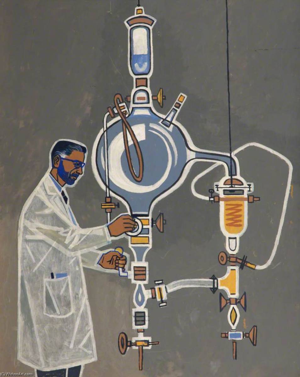 Oil Painting Replica Bearded Scientist by Cliff Rowe (Inspired By ...