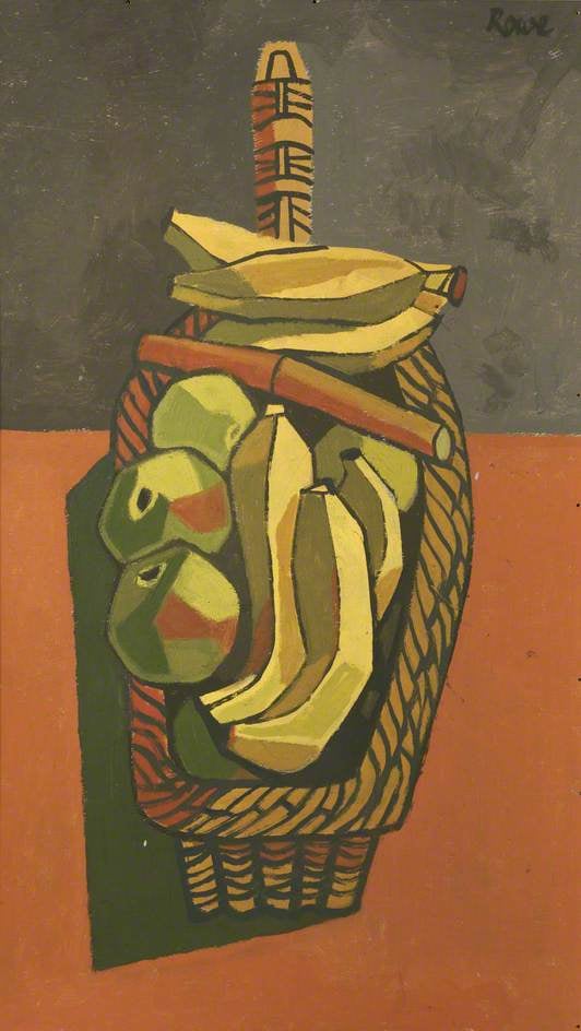 Paintings Reproductions Fruit Basket by Cliff Rowe (Inspired By) (1904 ...