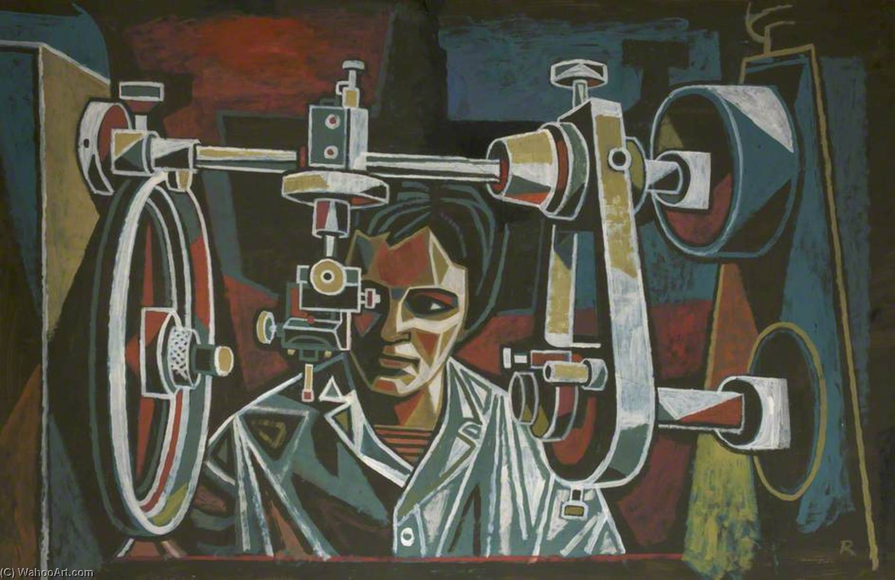 Buy Museum Art Reproductions Woman Working by Cliff Rowe (Inspired By ...