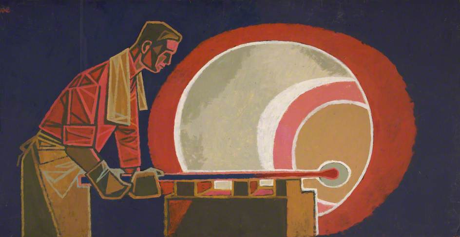 Art Reproductions Glassblower at Red Furnace by Cliff Rowe (Inspired By ...