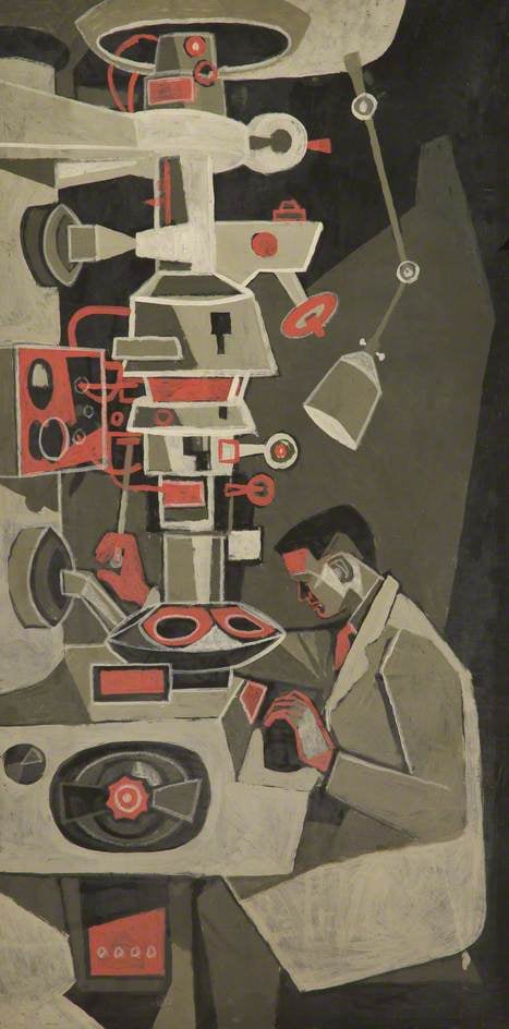Reproductions D'art Homme et microscope de Cliff Rowe (Inspiré par ...