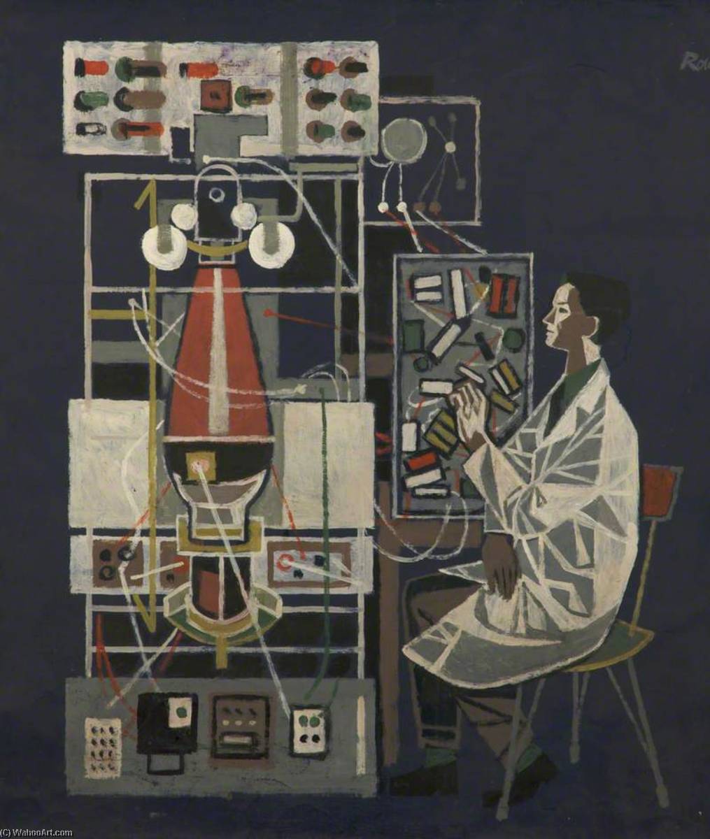 Adquirir Reproduções De Pinturas Cientista no banco de laboratório por ...