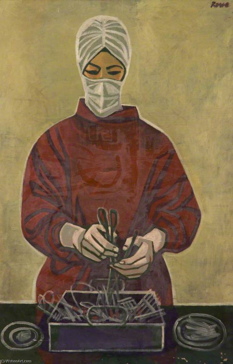Get Paintings Reproductions Operating Theatre Nurse by Cliff Rowe ...