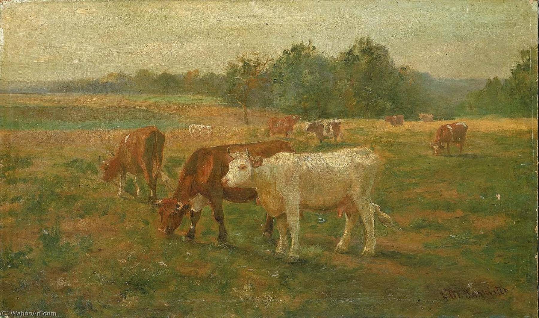 Artwork Replica Cows by Edward Mitchell Bannister (1828-1901, Canada ...