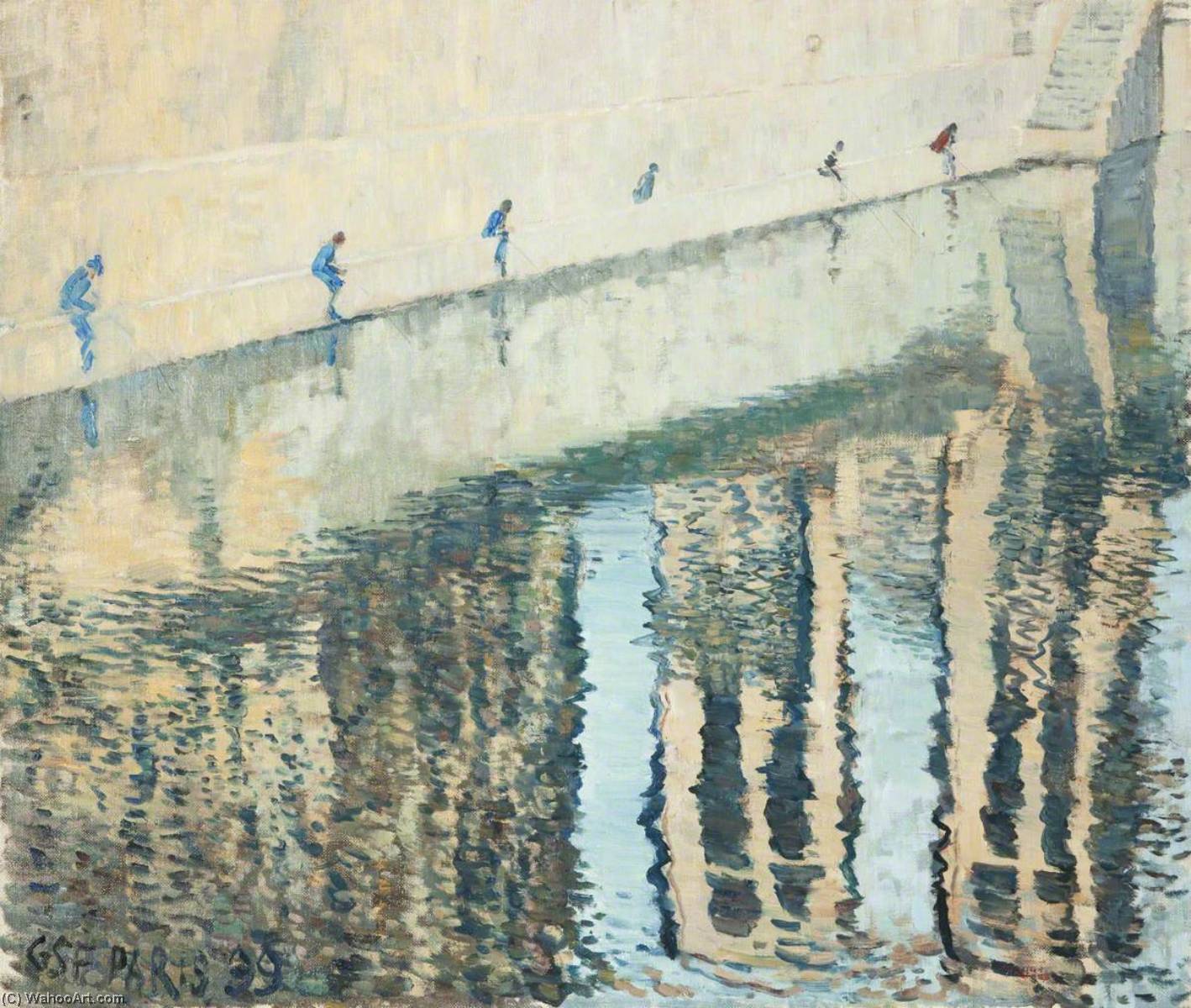 Notre Dame, Reflections, 1999 by Geoffrey Scowcroft Fletcher (1923-2004 ...