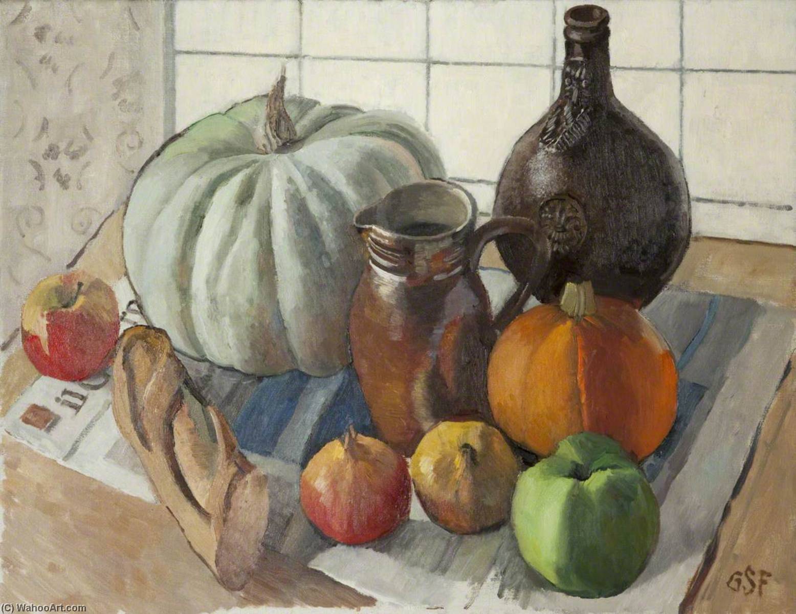 Still Life – Fruit, 2002 by Geoffrey Scowcroft Fletcher (1923-2004 ...