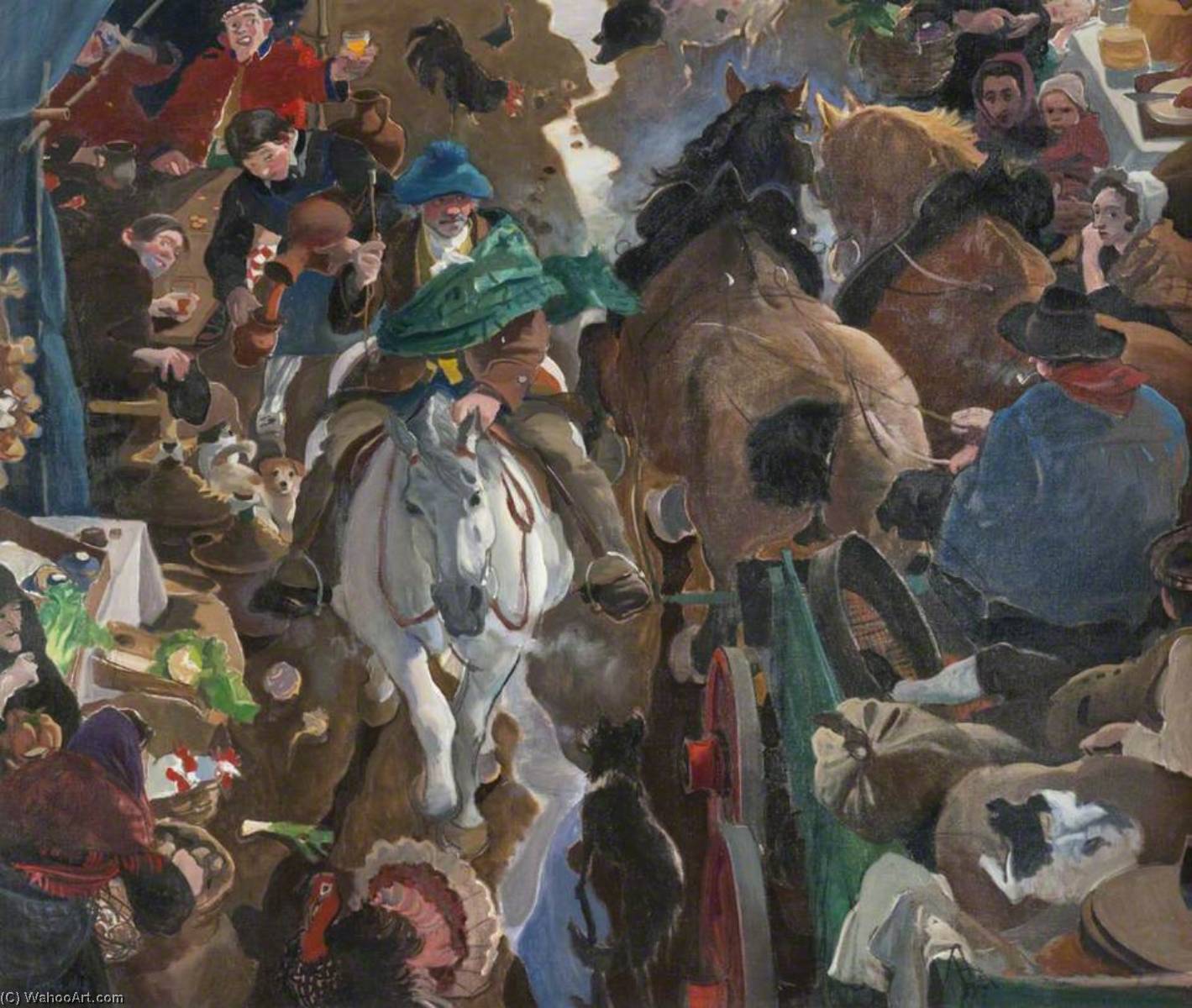 `Riding into Market `, 1996 de Alexander Goudie (1933-2004) Alexander ...