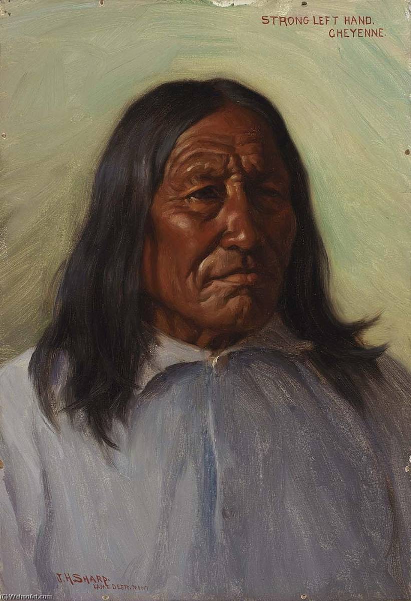 Museum Art Reproductions Strong Left Hand, 1900 by Joseph Henry Sharp ...