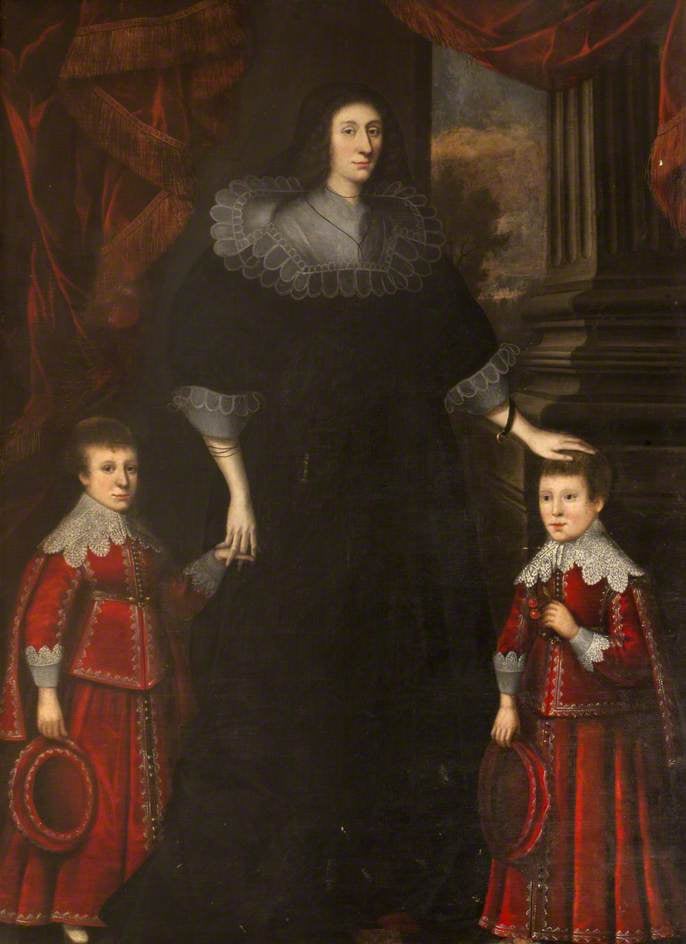 Paintings Reproductions Lady Elizabeth Maxwell with Her Two Sons, 1620 ...