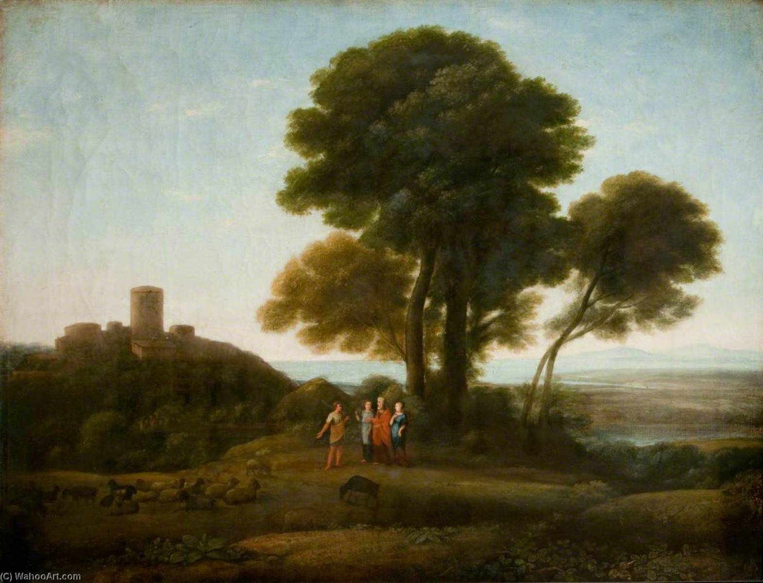 Museum Art Reproductions Jacob and Laban (copy after Claude Lorrain) by ...