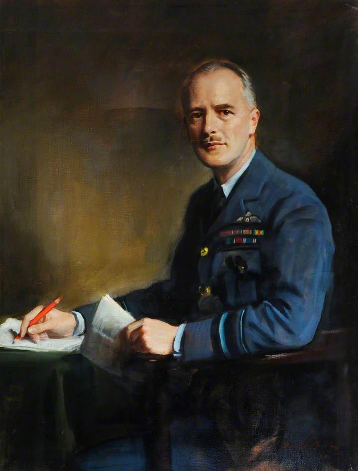 Oil Painting Replica Air Vice Marshal R. H. Peck, OBE, 1941 by Oswald ...