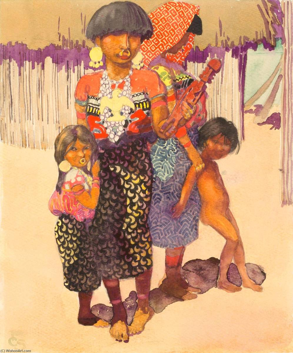 Réplique De Peinture Indians of the San Blas Archipelago, Panama, 1947 ...