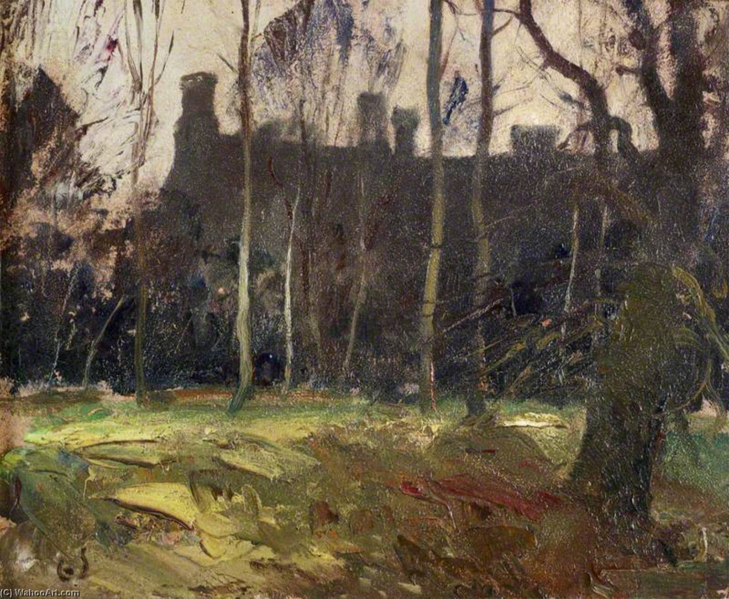 North Front of Anglesey Abbey Seen through the Trees by Edward Brian ...