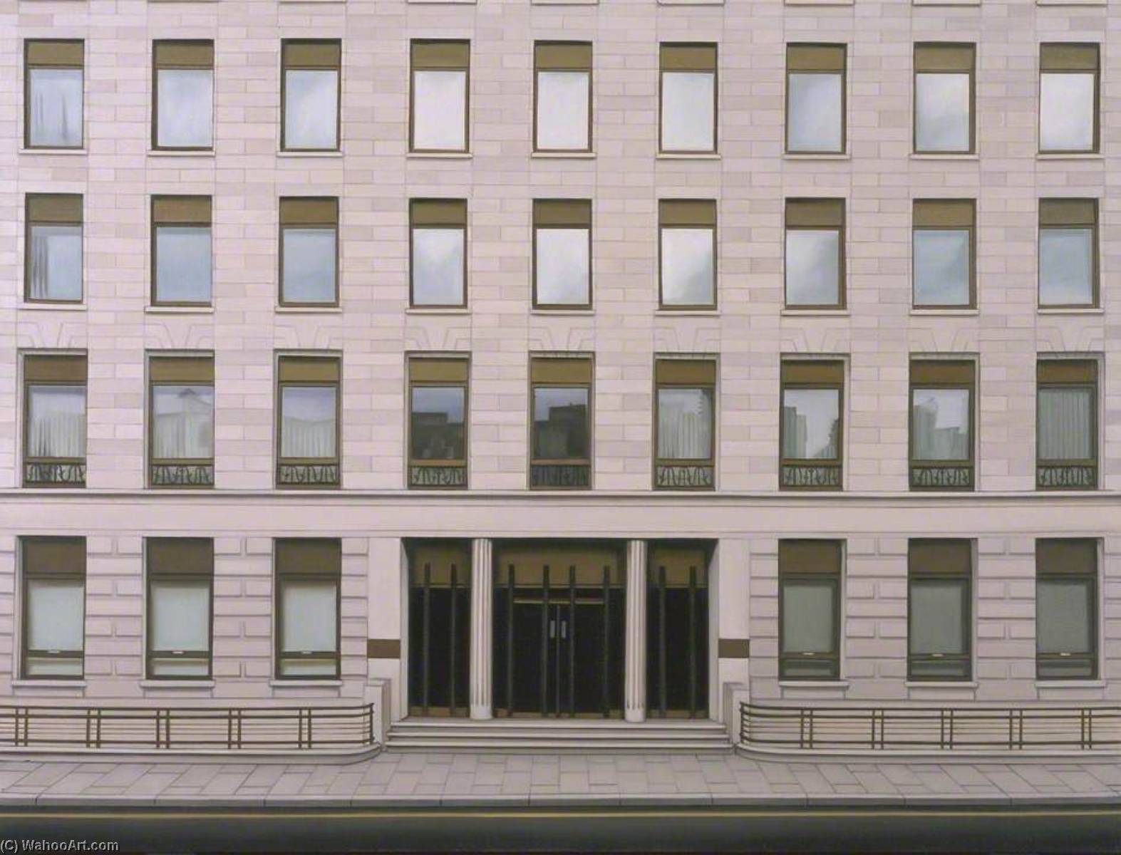 Oil Painting Replica Finsbury Square, 1995 by Lisa Milroy (Inspired By ...